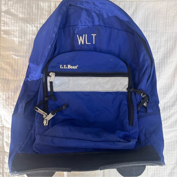 L.L. Bean | Bags | Ll Bean Roller Back Pack Blue With Reflectors | Poshmark
